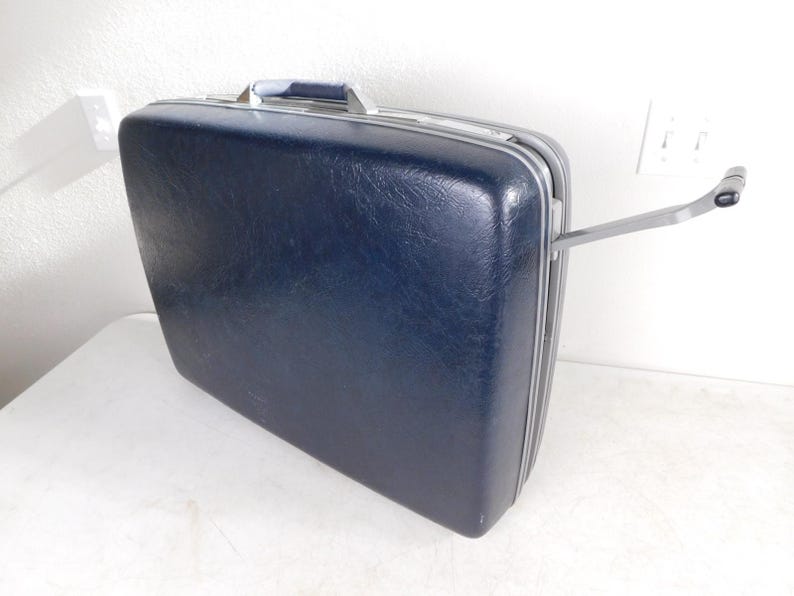 Samsonite Profile II Navy Luggage Hard Shell Suitcase 25"w X 19" X9 ...