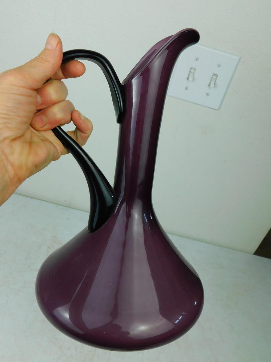 Purple Urn Decanter Rare HOT 1965 Anniv GIFT Hand-blown Mid Century ...