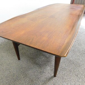 Danish Mid Century Modern Curve Edge Mag Rack Surfboard Coffee Table ...