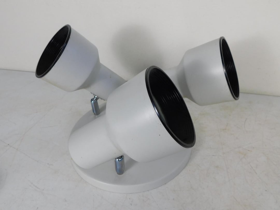 Vintage Used Round White 3 Multi Directional Spot Light Hallway Ceiling ...