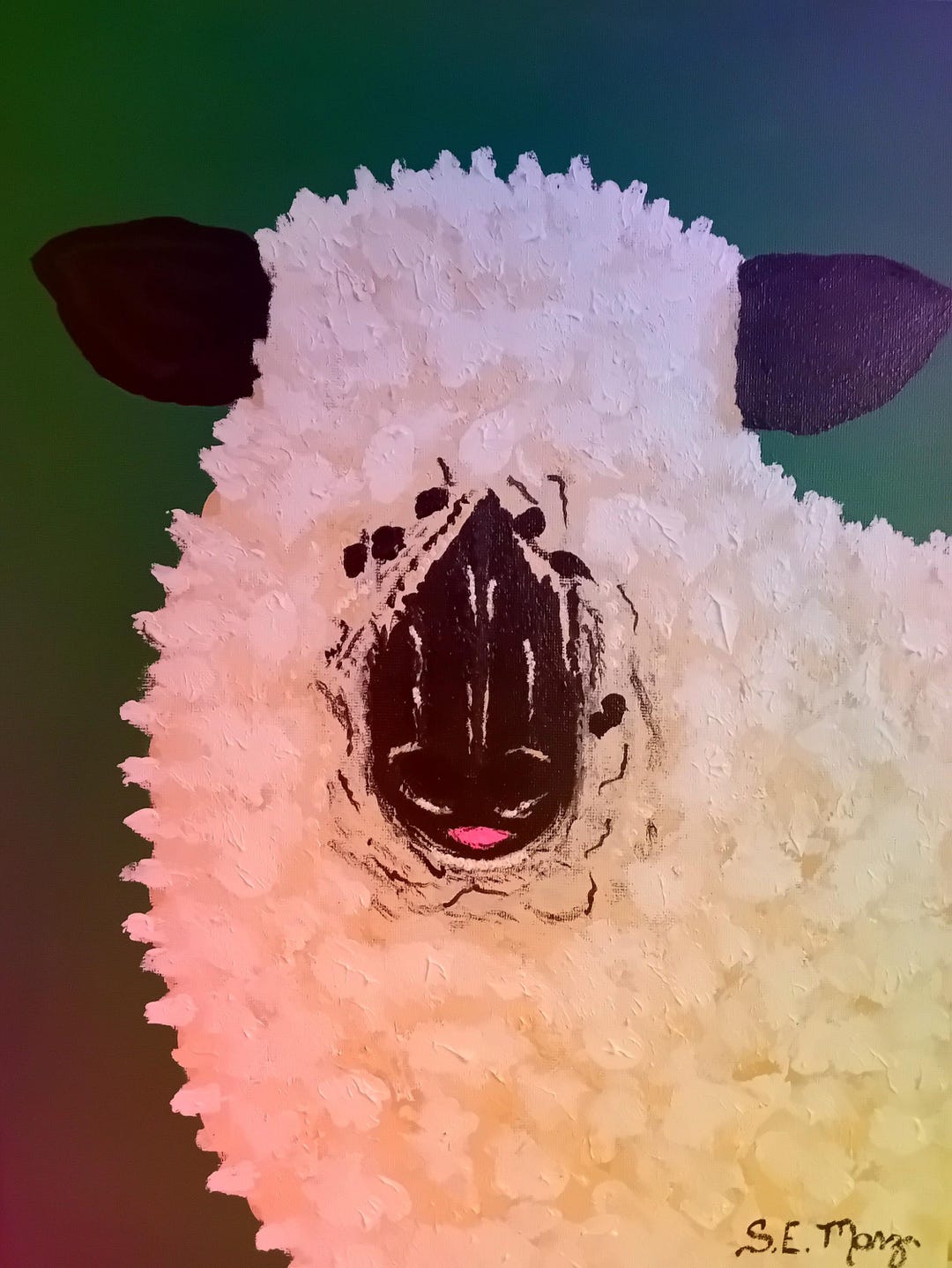 Original Cotswold Black Face Sheep Painting and Prints Available - Etsy