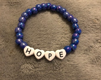 The Hope Collection,colorful Polymer Clay, Hope Bracelet, Beaded ...