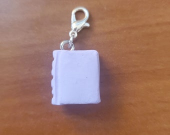 Miniature Book Charm Glass Vial Tiny Book Charm Book Pendants Author ...