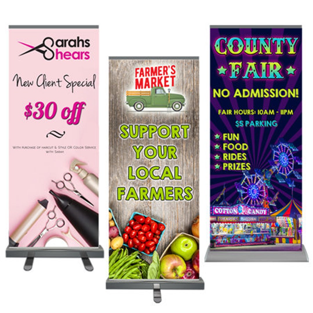 Full Color Roll up Banner Stand Custom Retractable Banner - Etsy