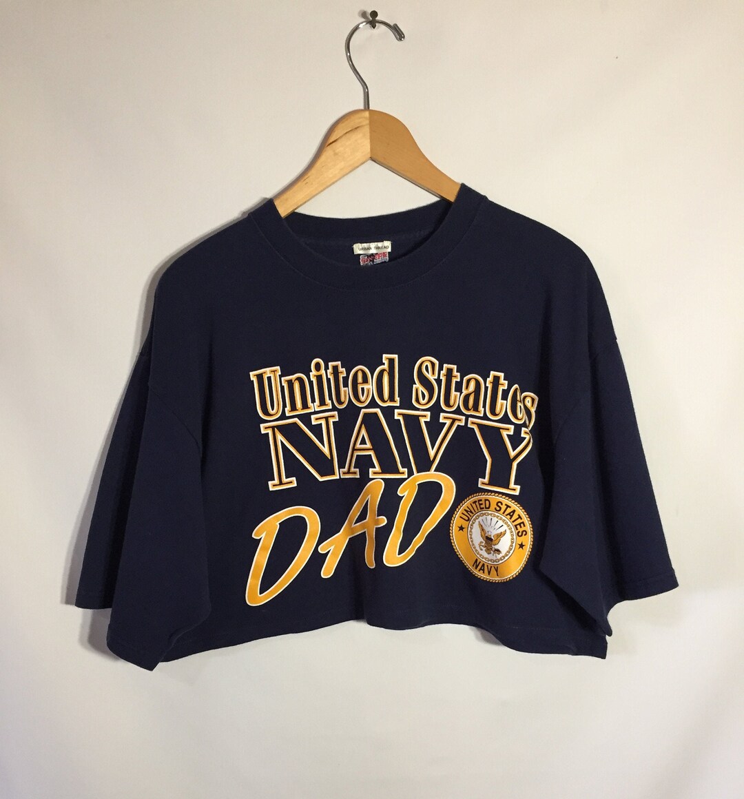 LARGE U.S. Navy Dad Cropped Tee - Etsy
