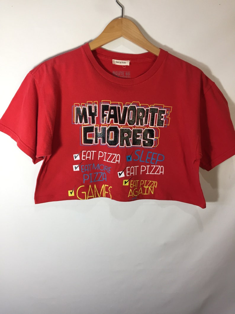 My Favorite Chores Crop T-shirt | Etsy