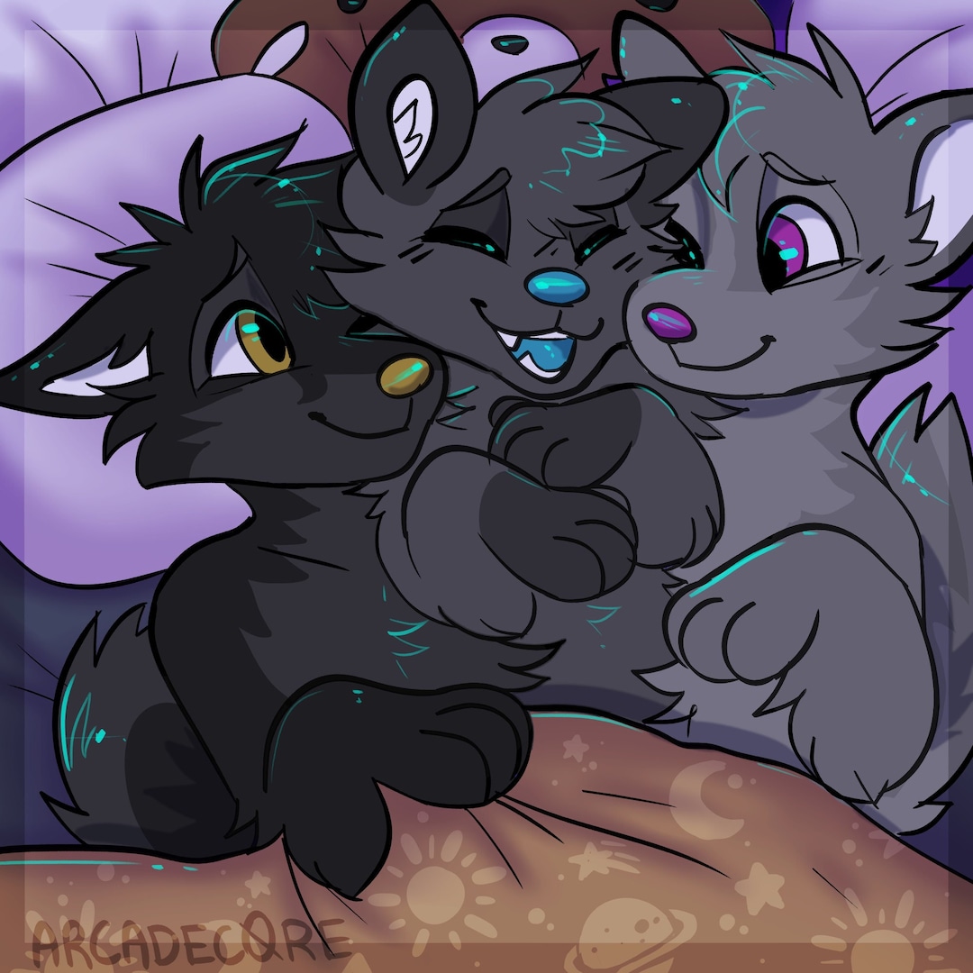 Arcadec0re Tripple Cuddle YCH - Etsy