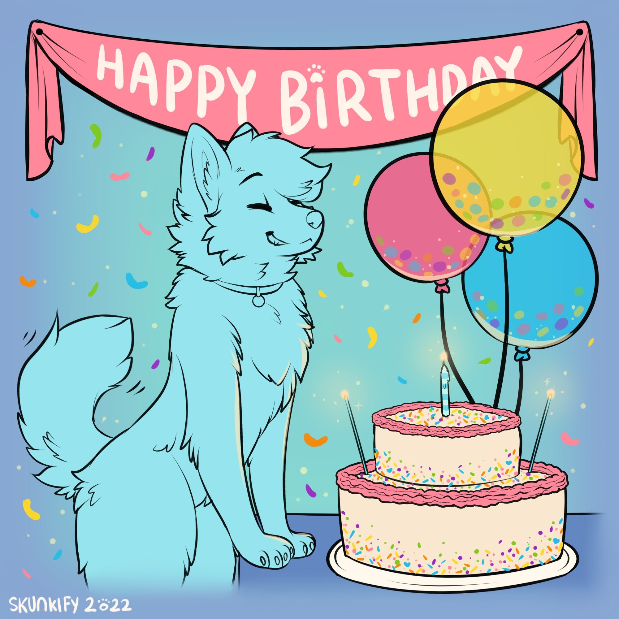 Happy Birthday Anime Wolf