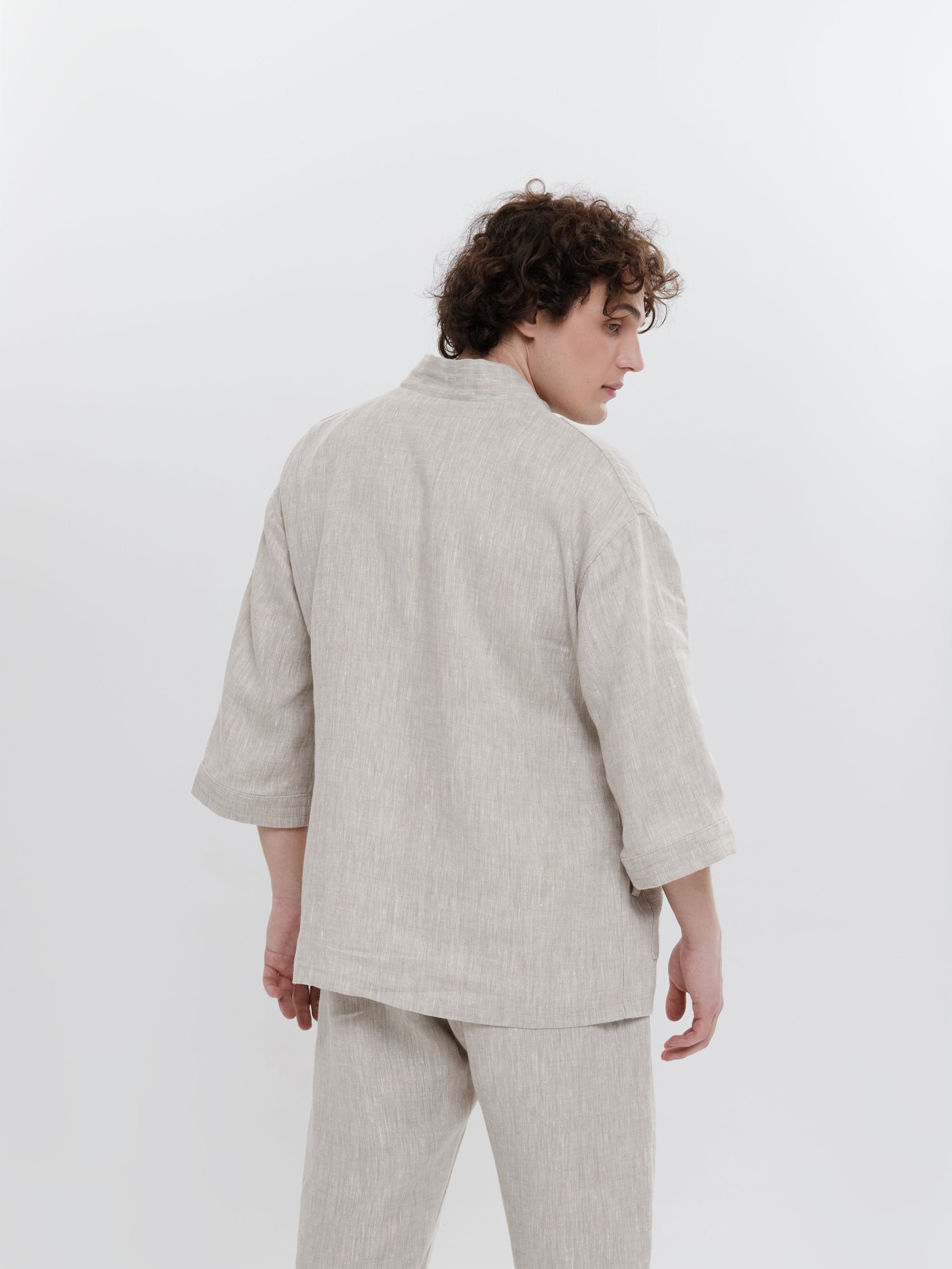 Perfect Gift for Men - Flax Clothes Eco - - Men's Linen Kimono Set ...