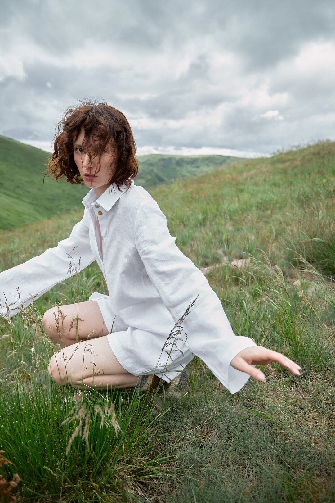 Linen Costume Women Elegant Linen Shorts and Shirt Oversized Linen Set ...