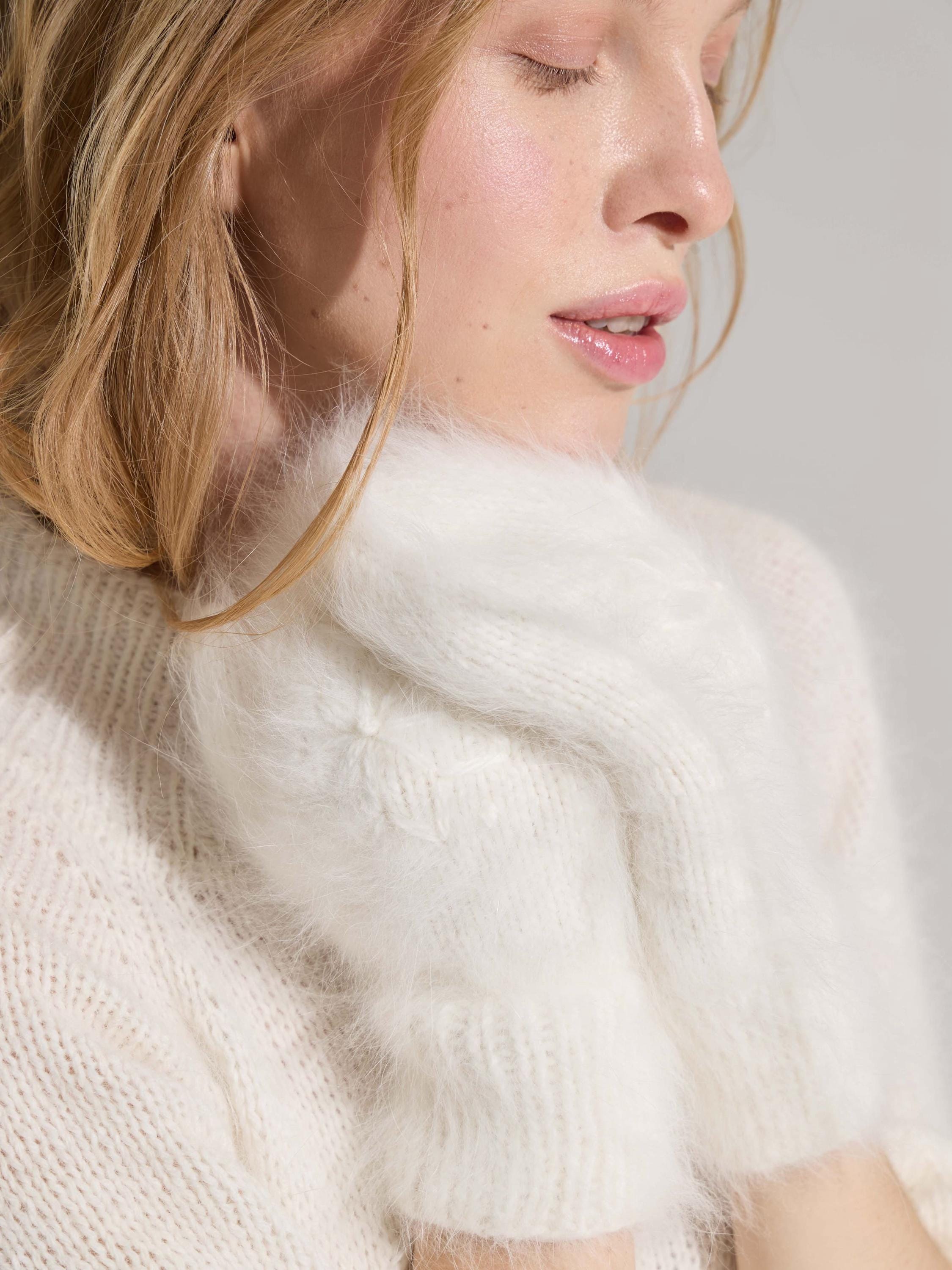 Gloves From Premium Angora Wool - Embroidered Hand-knitted Gloves in ...