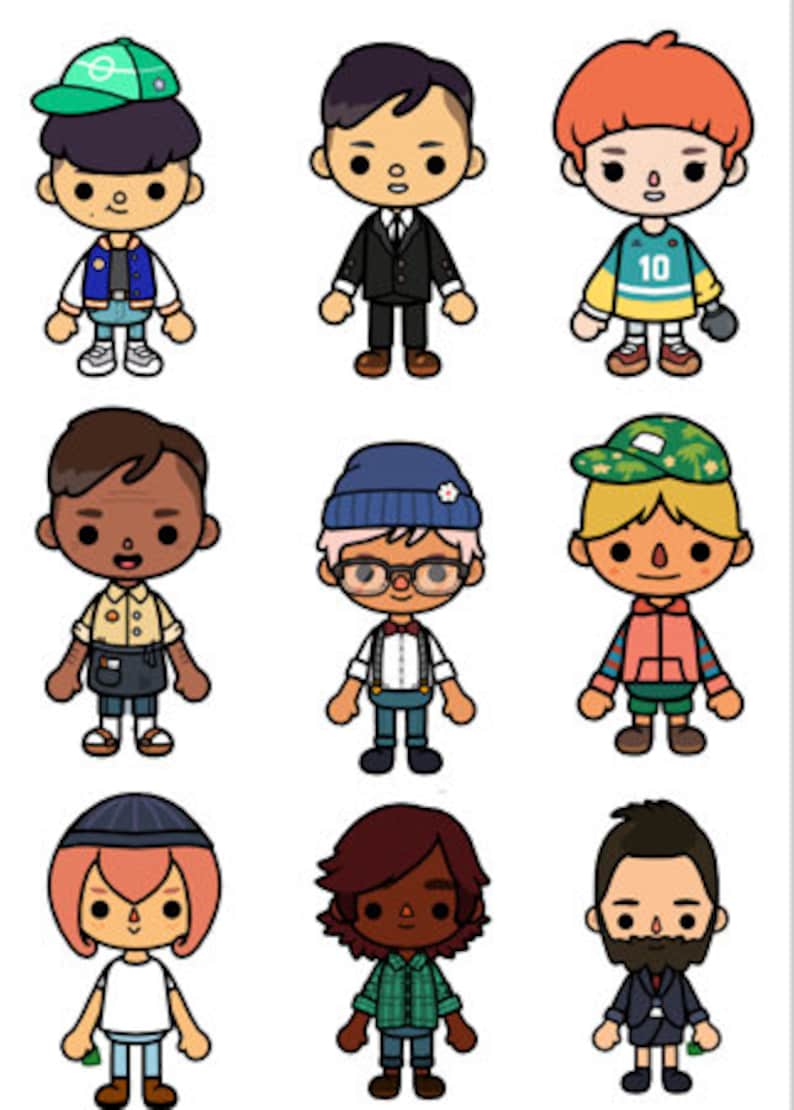 Toca Boca World 49 Characters Printout Cutout toca Boca - Etsy Australia