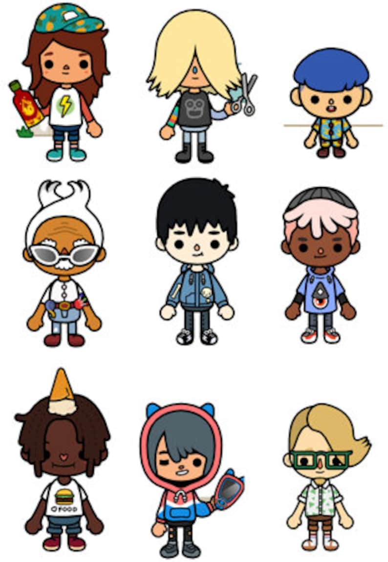 Toca Boca World 49 Characters Printout Cutout toca Boca - Etsy Australia