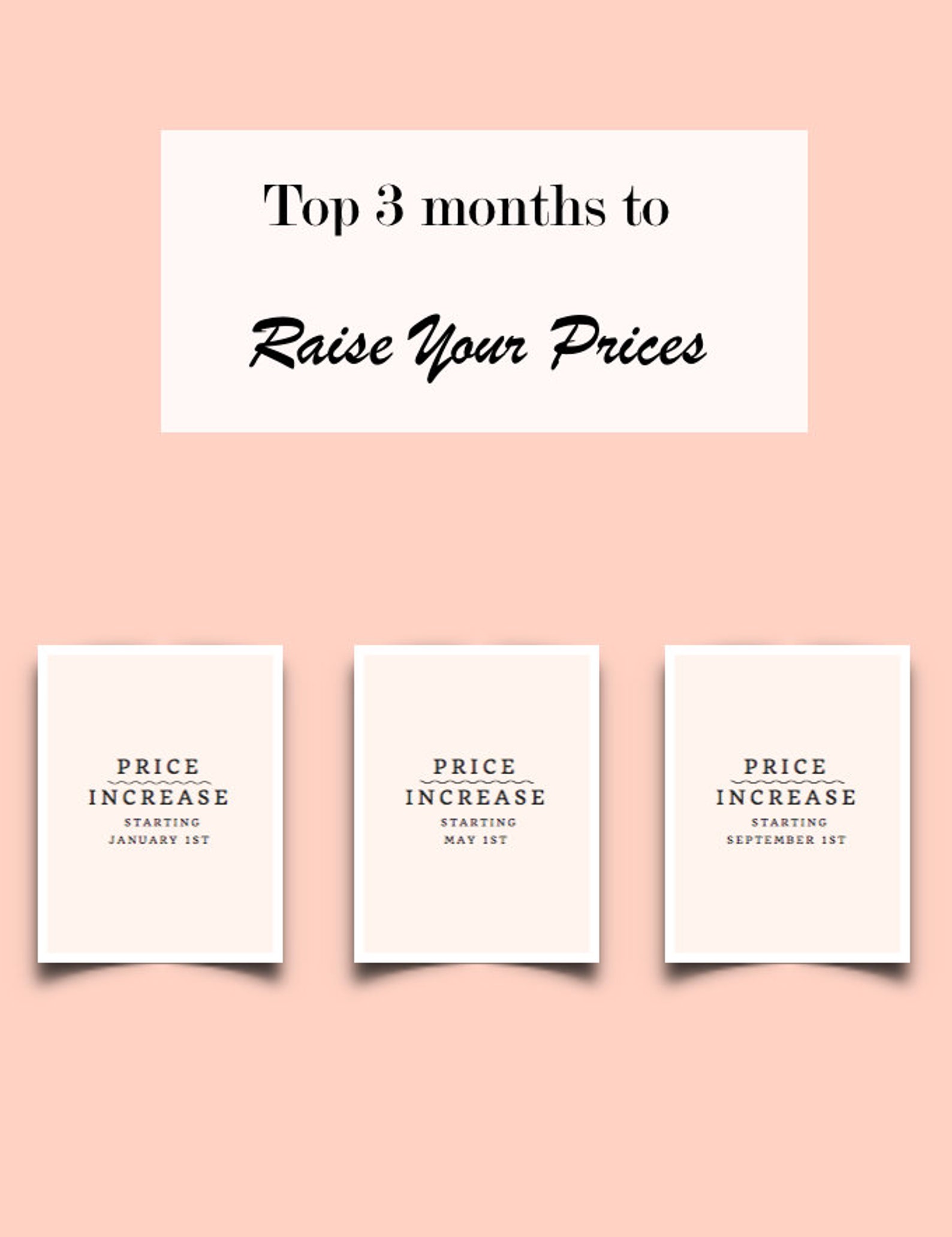 HAIRSTYLIST | Salon Price Increase Printouts {12 Month Templates ...