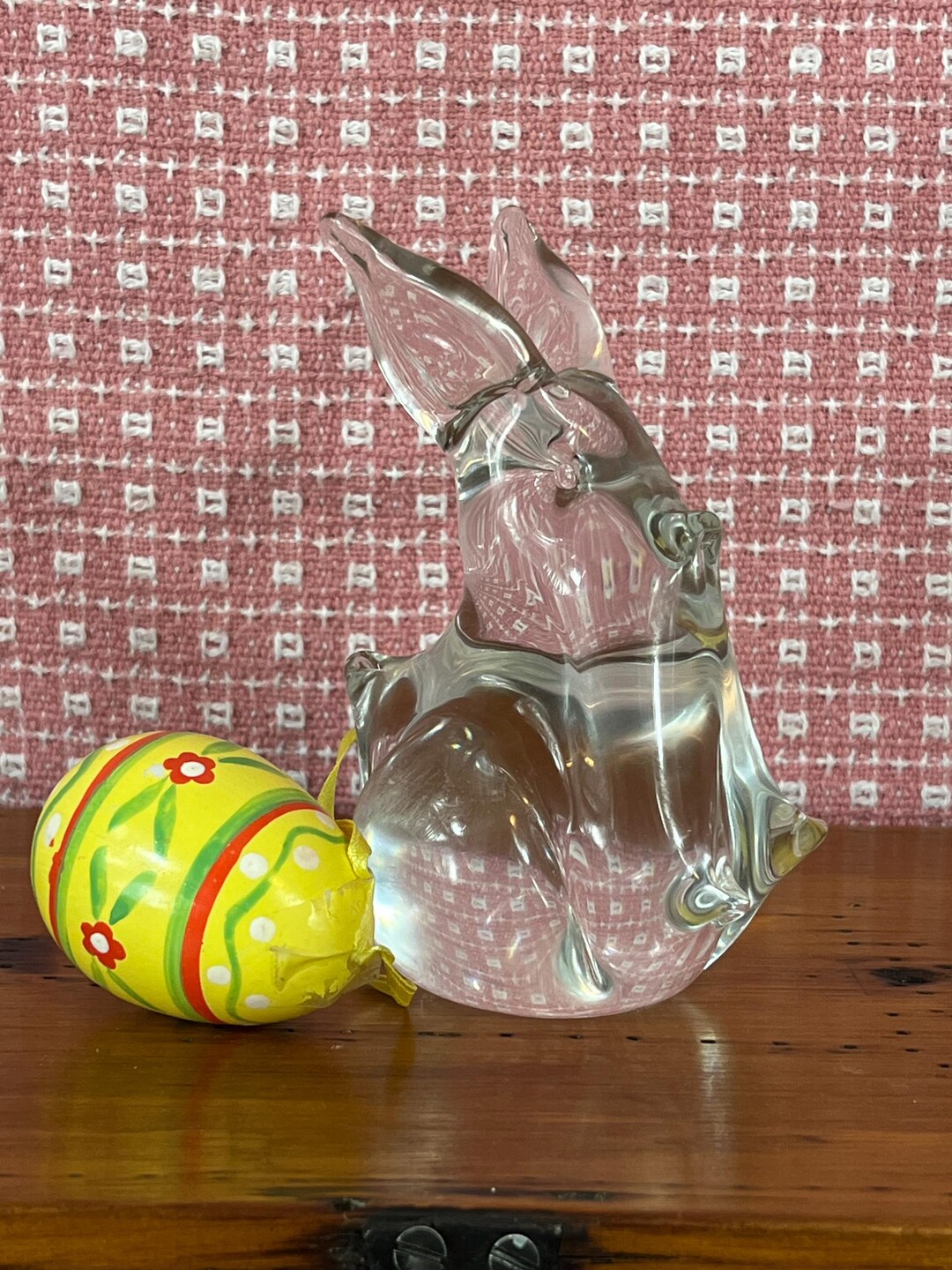 Vintage Glass Rabbit Paperweight – Swedish Art Glass – Made for Lord ...