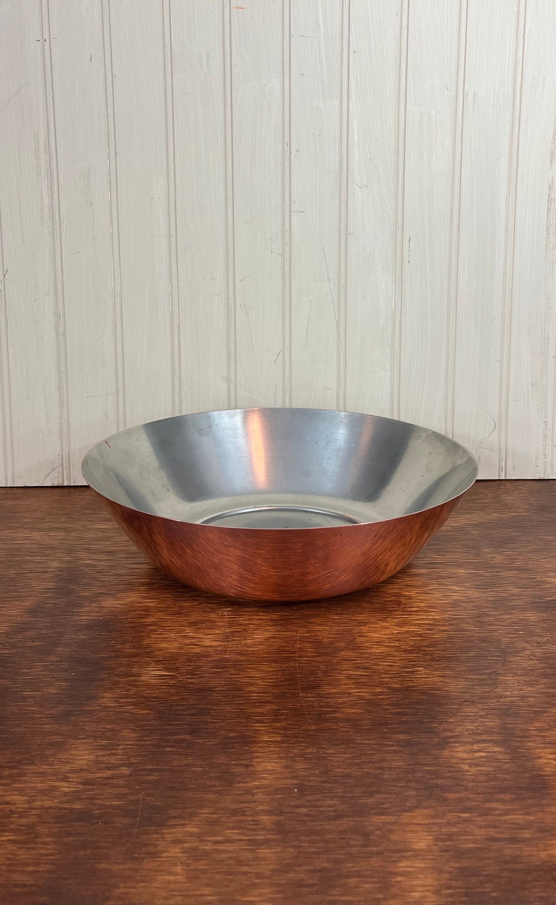 Vintage Large Stegor Tin Lined Copper Bowl - Copper Center Piece - 11 ...