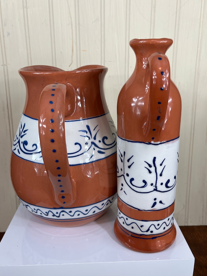 Crate & Barrel Calisto Pitchers Made in Portugal Terra - Etsy