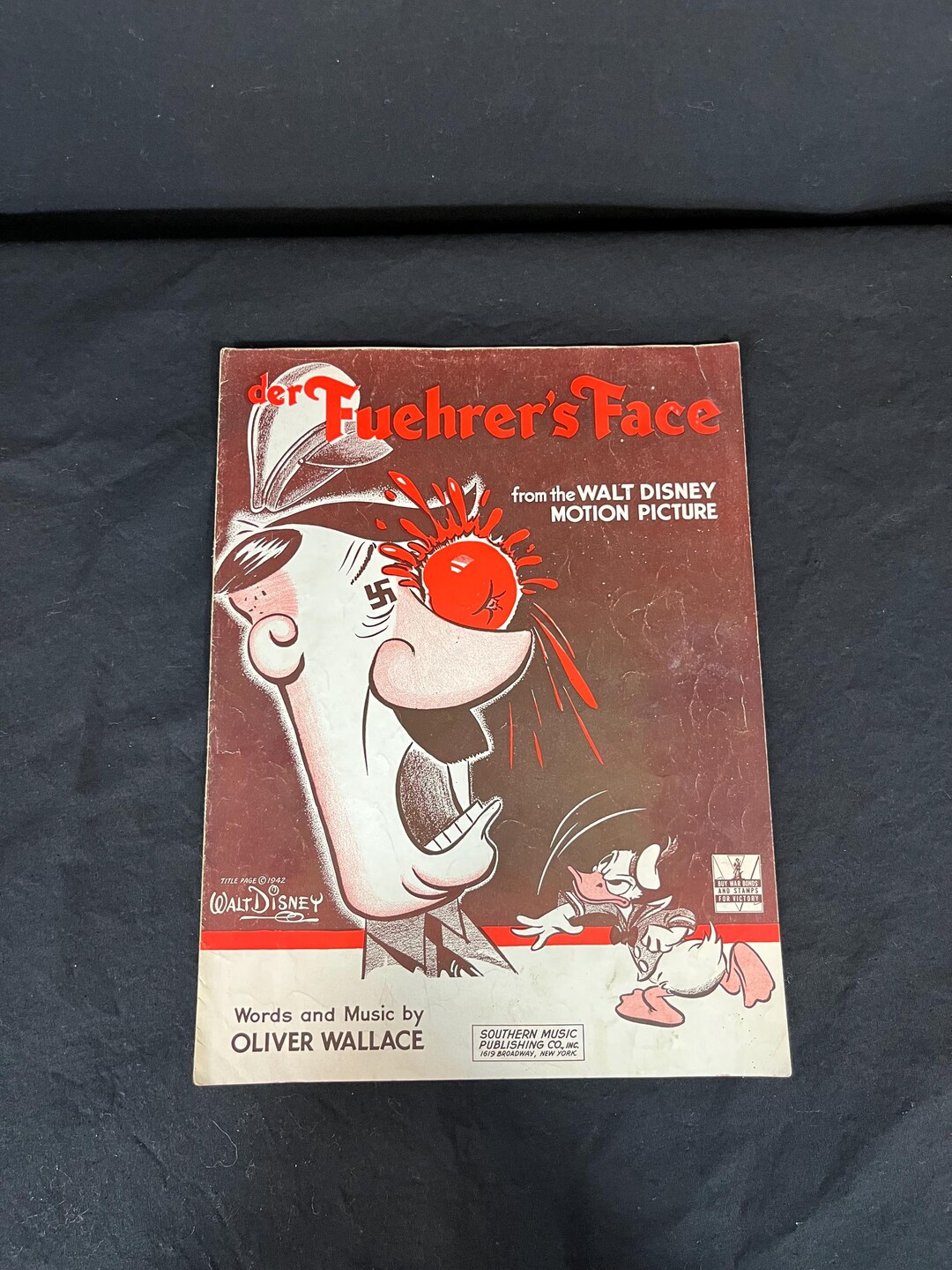 Original 1943 Walt Disney Sheet Music – "der Fuehrer’s Face" – Donald ...
