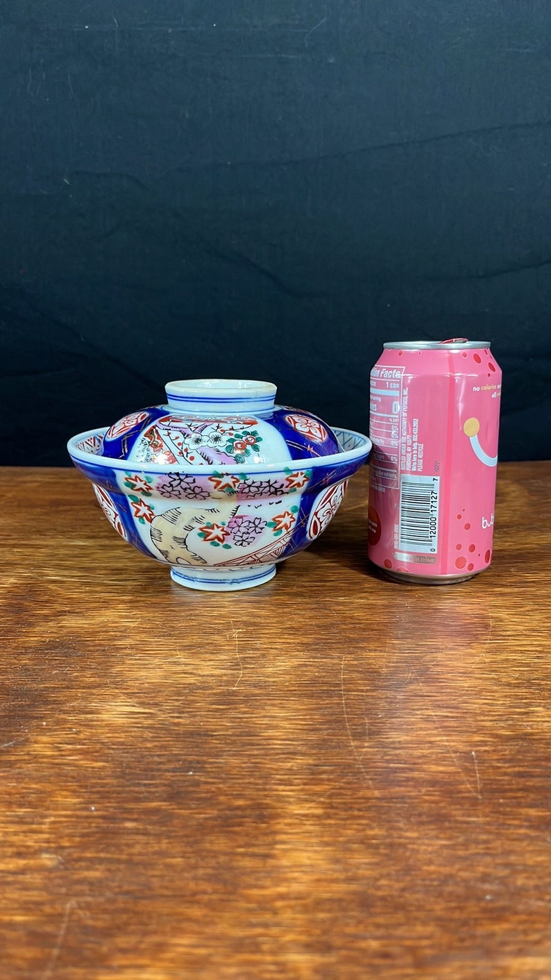 Antique Japanese Arita Hizen Porcelain Rice Bowl With Lid – Meiji ...
