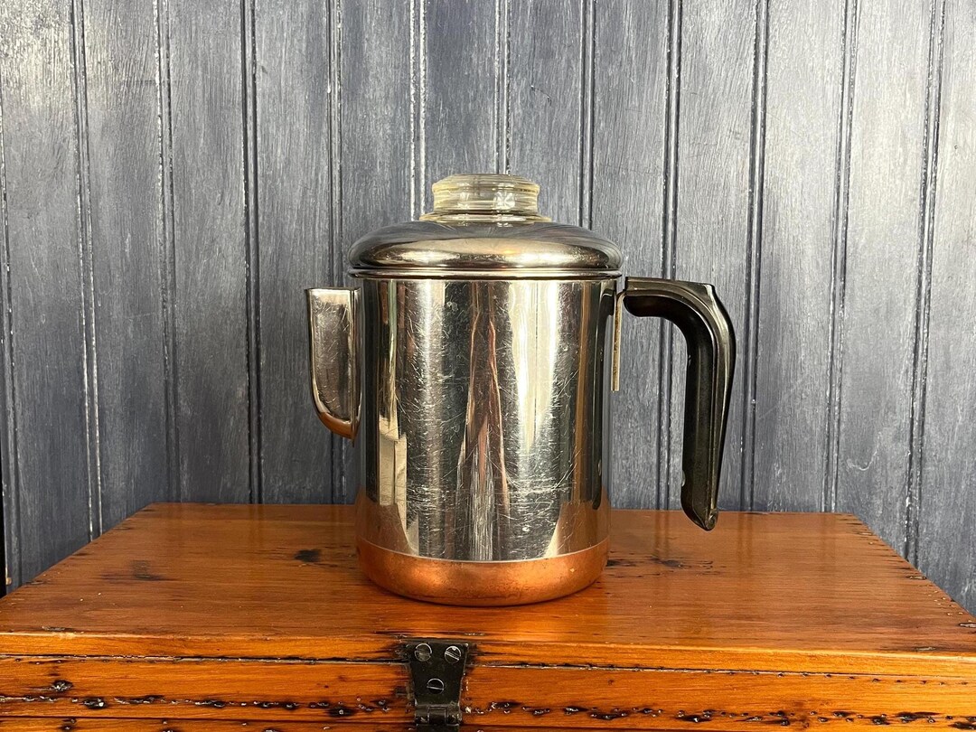 Vintage Revere Ware Copper Bottom Coffee Pot – Pre-1968 Stovetop ...