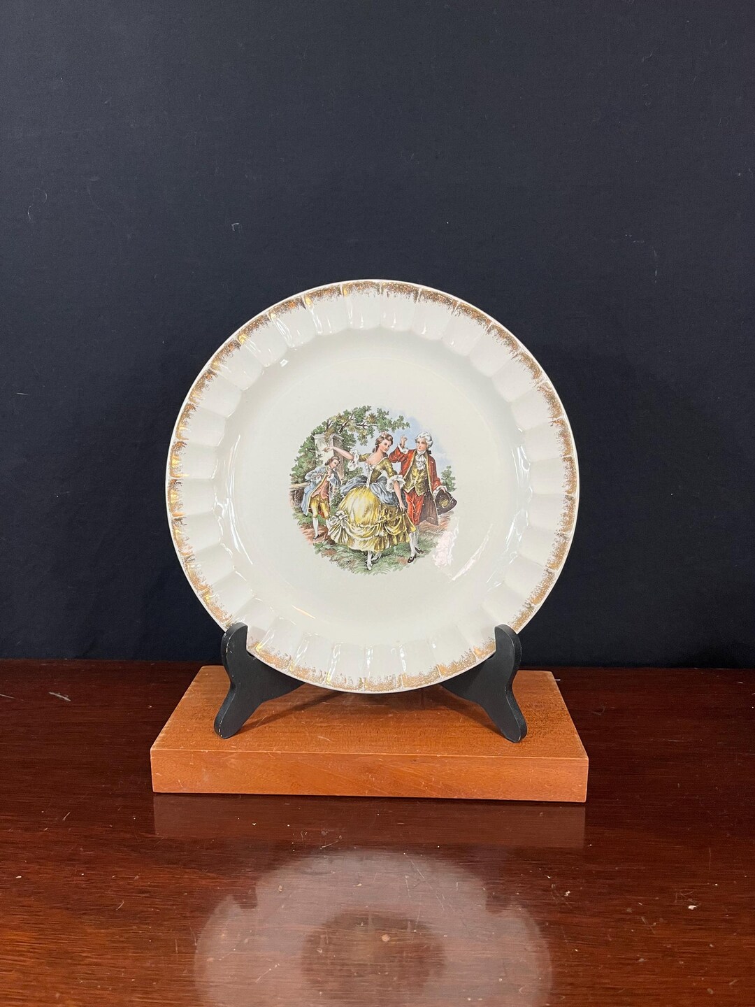 Cronin China Vintage Plate – Dancing Victorian Couple – Rare Minerva ...