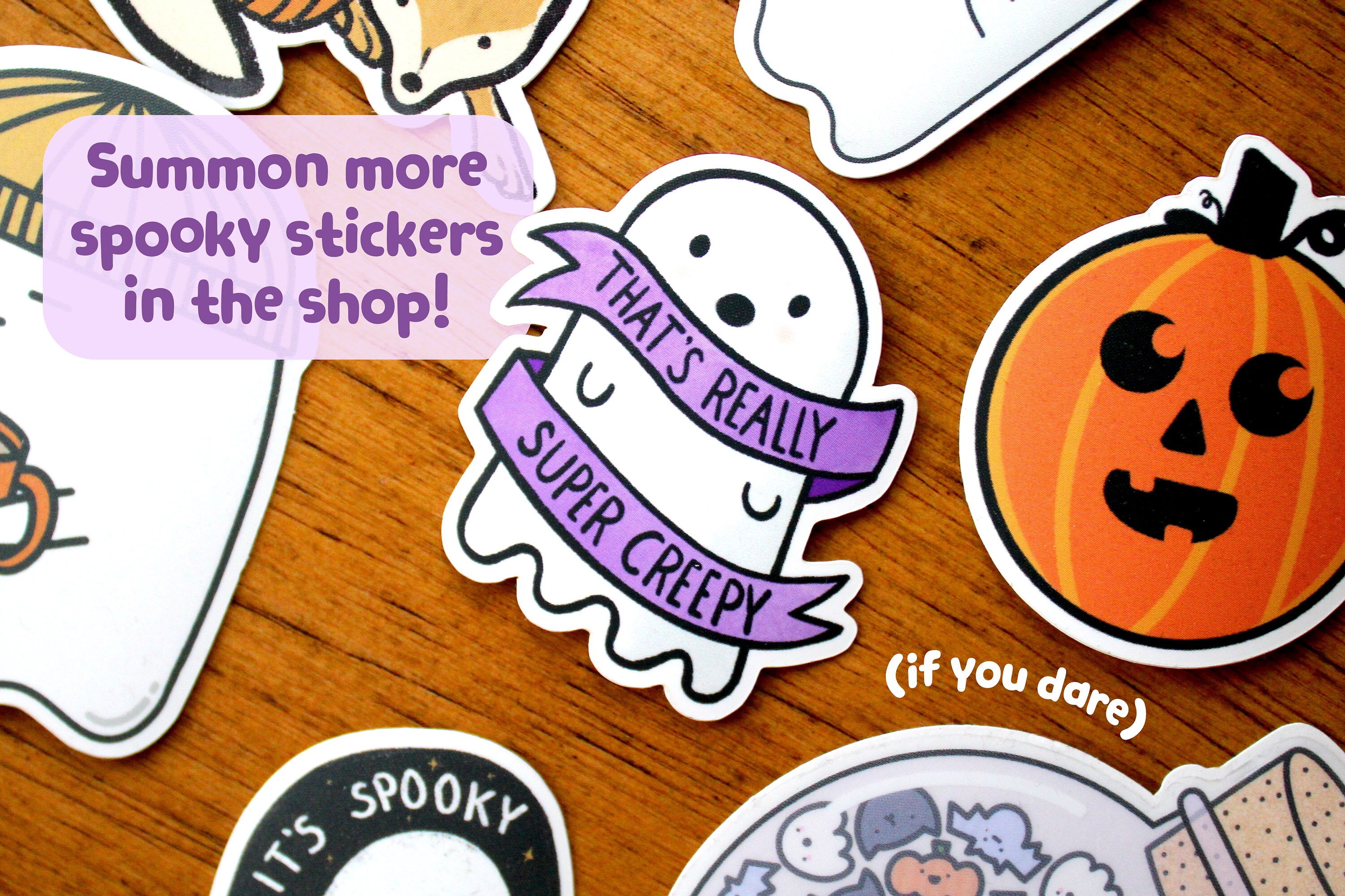 That's Really Super Creepy Ghost Sticker Halloween Spooky Spoopy Cute ...