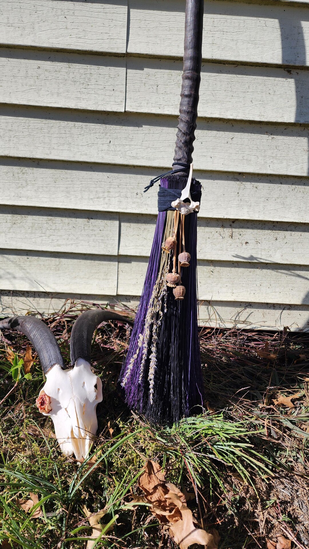 Gemsbok Horn Broom Ethically Sourced With Amethyst - Etsy