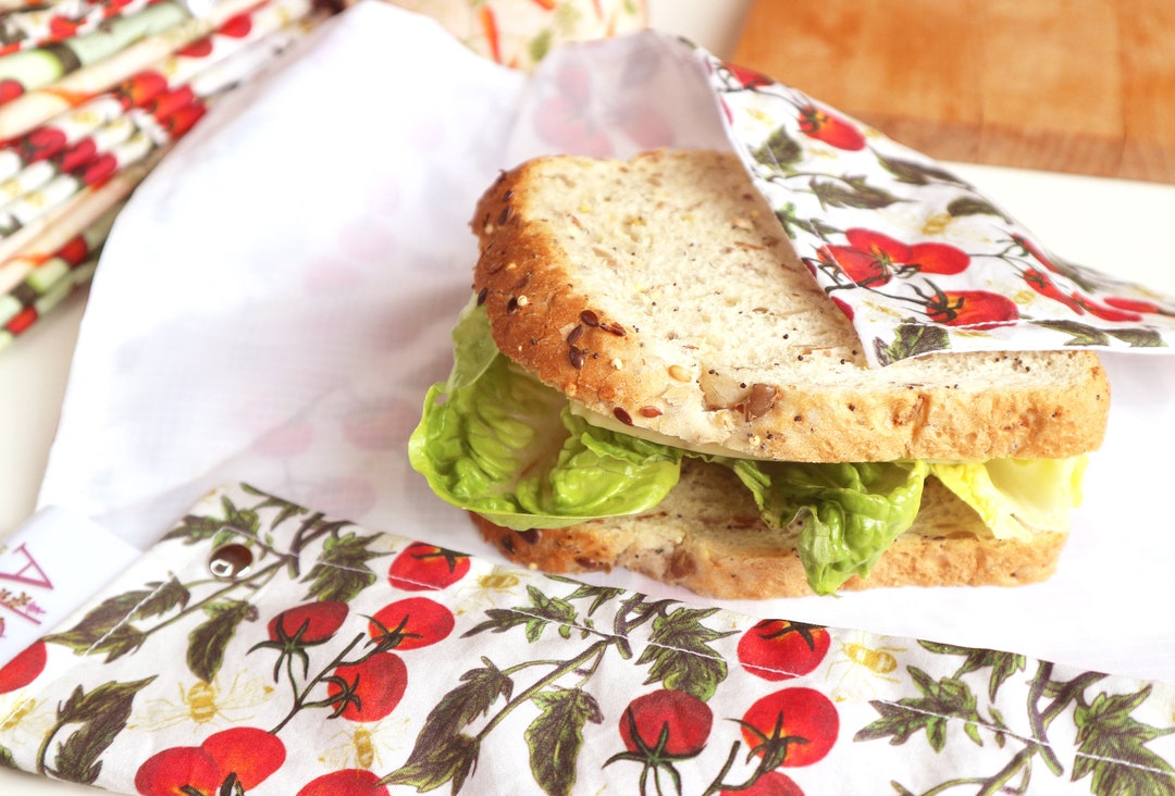 Reusable Sandwich Wrap - Fabric Food Wrapper - Washable Food Wrap - Eco ...