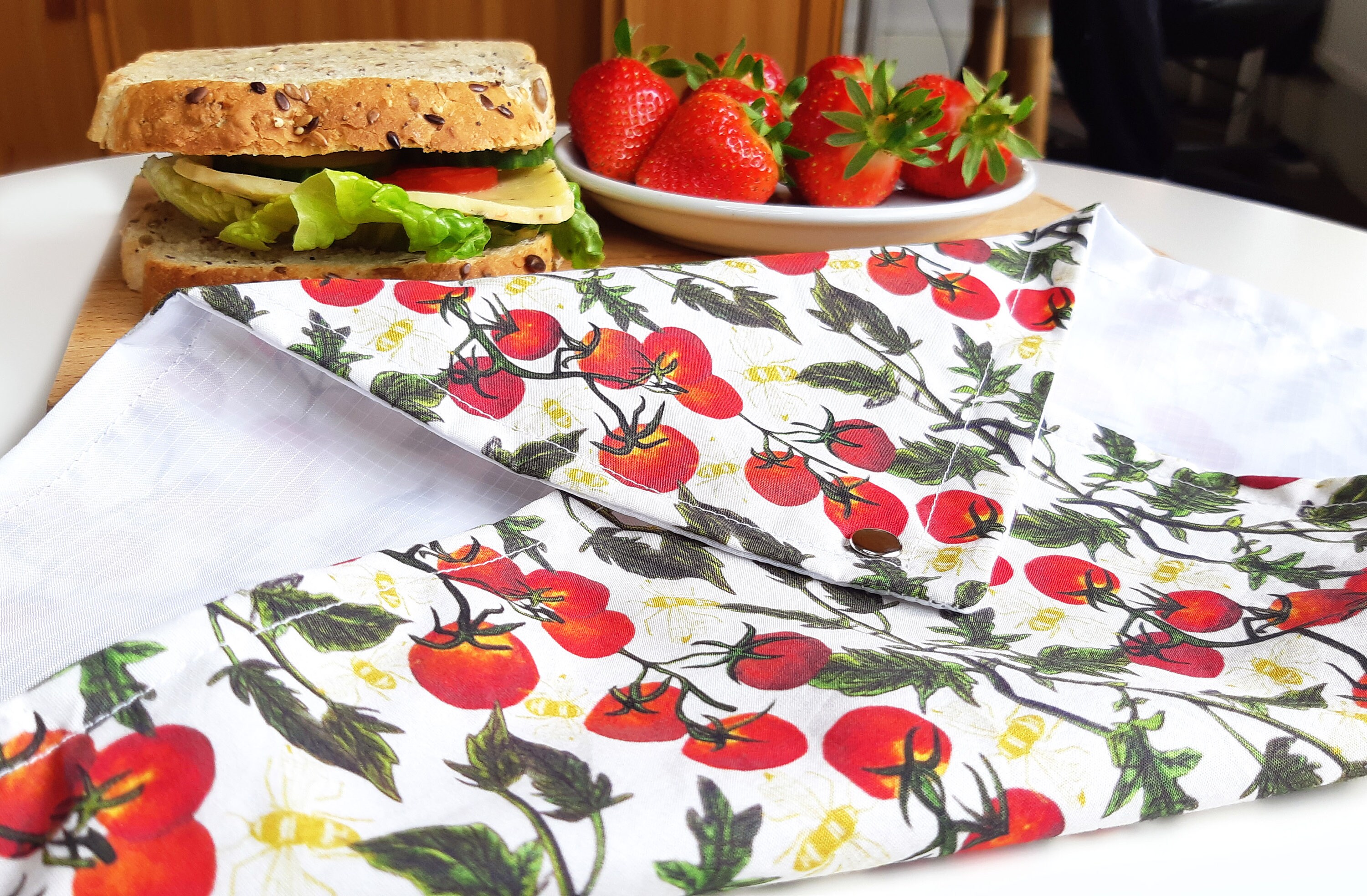Reusable Sandwich Wrap - Fabric Food Wrapper - Washable Food Wrap - Eco ...