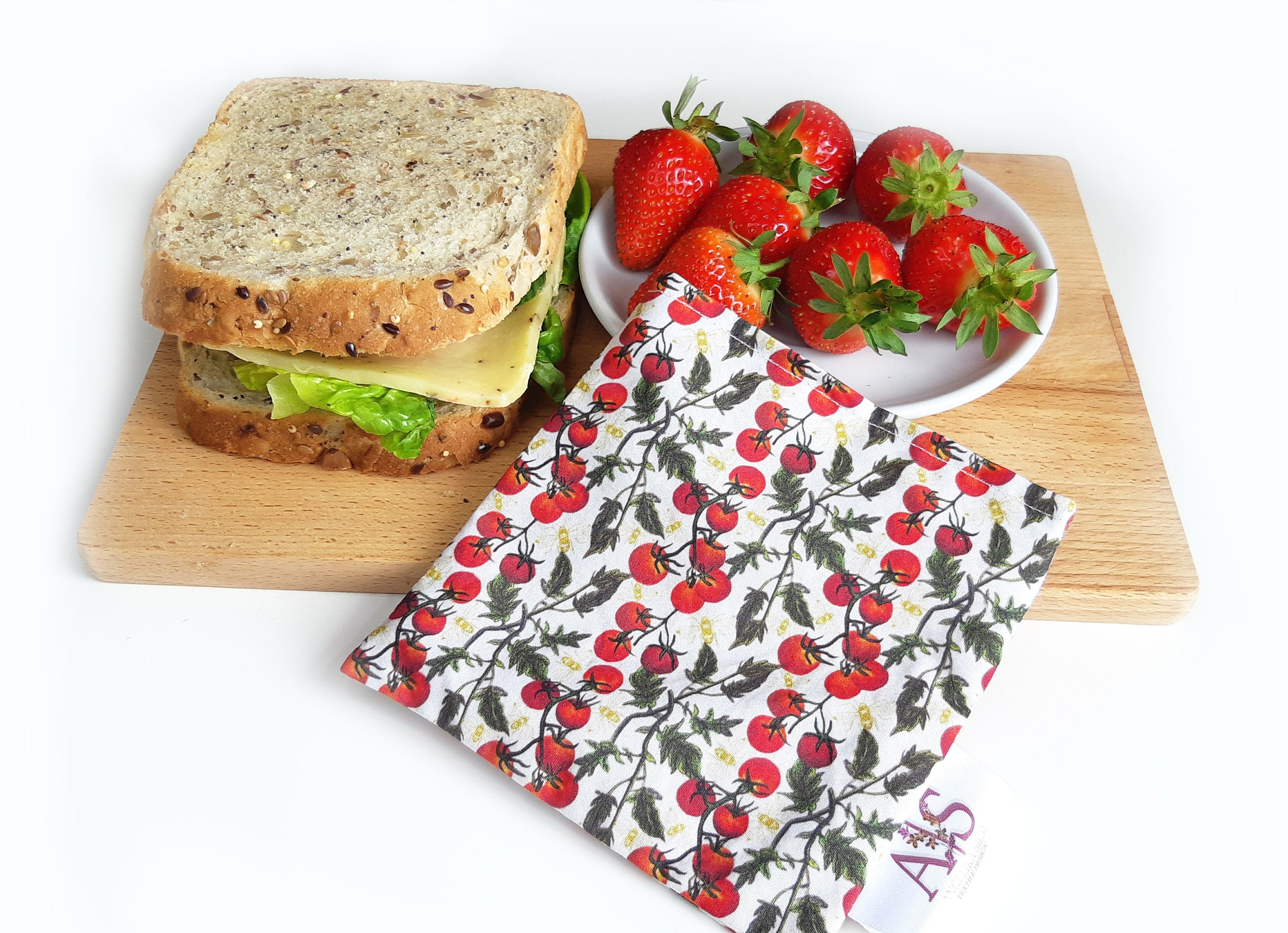 Reusable Sandwich Wrap - Fabric Food Wrapper - Washable Food Wrap - Eco ...