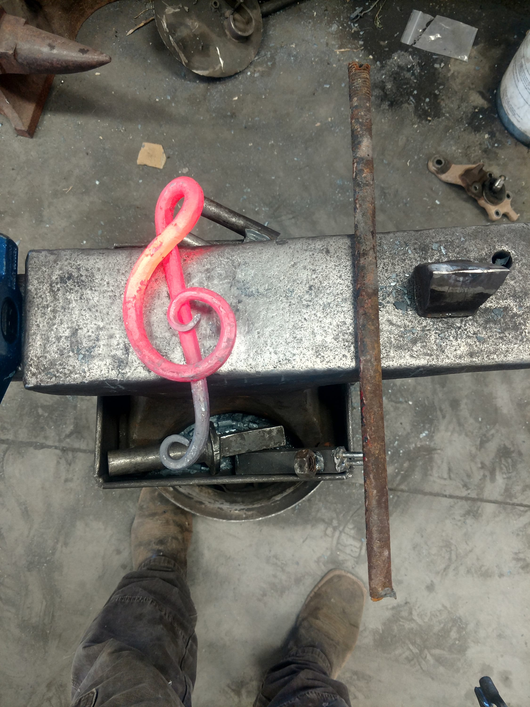 Hand Forged Treble Clef, Musical Notes, Iron Decor - Etsy