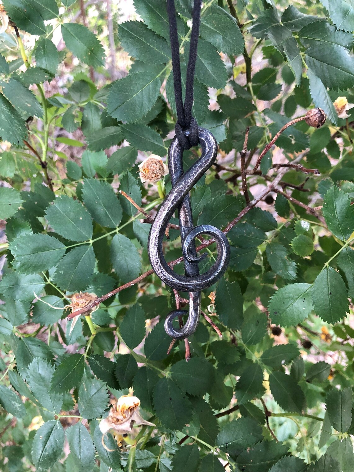 Hand Forged Treble Clef Pendant - Etsy