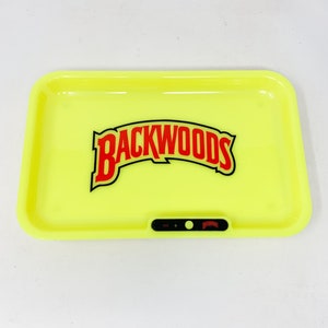 Yellow Backwoods LED Rolling Tray/ash Tray - Etsy