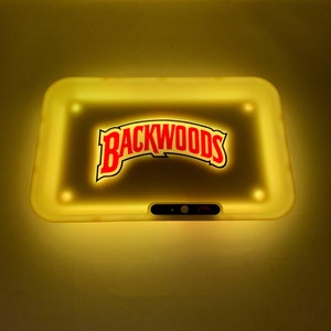 Yellow Backwoods LED Rolling Tray/ash Tray - Etsy