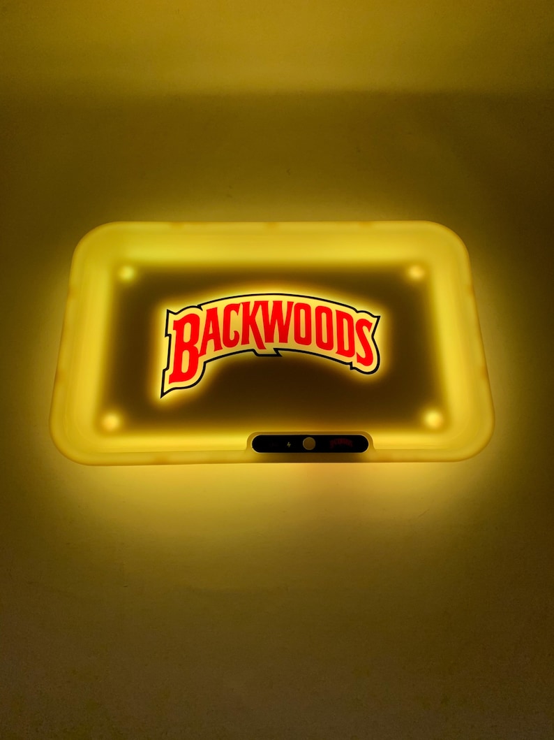Yellow Backwoods LED Rolling Tray/ash Tray - Etsy