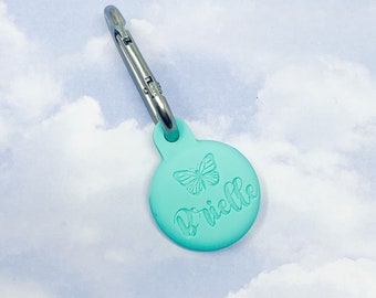 Custom Silicone AirTag Case Laser Engraved Name Initials Puppy Bulldog ...