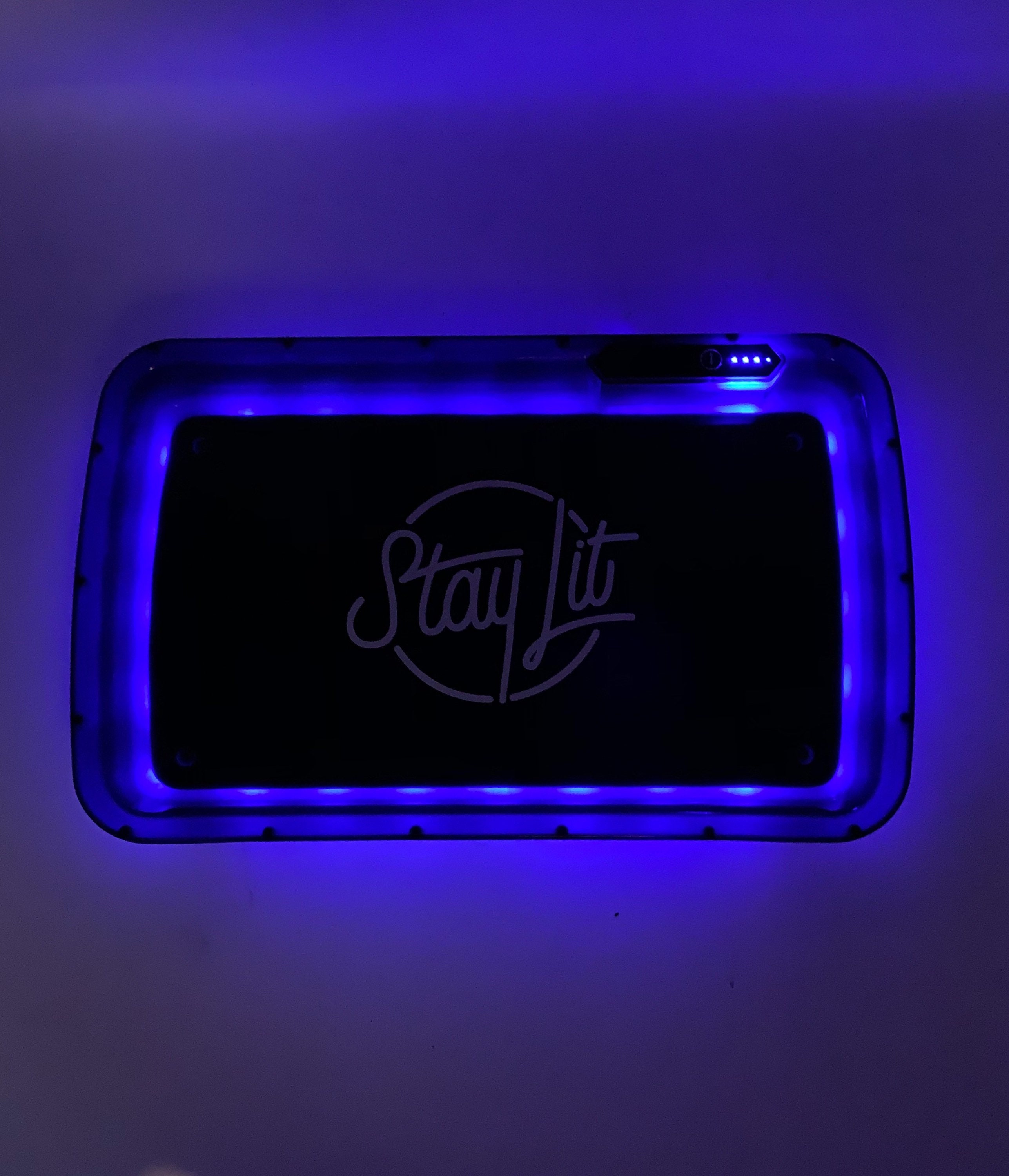 Glow Tray x StayLit Pink Glitter Black LED Rolling Tray 7 | Etsy
