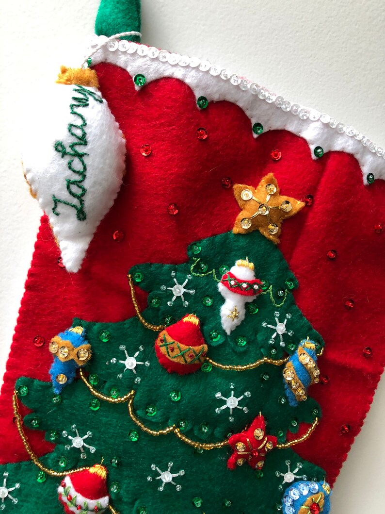 Christmas Tree Stocking - Etsy