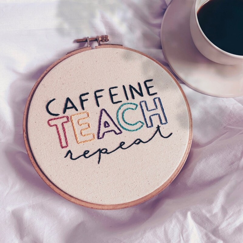 Teacher Embroidery - Etsy