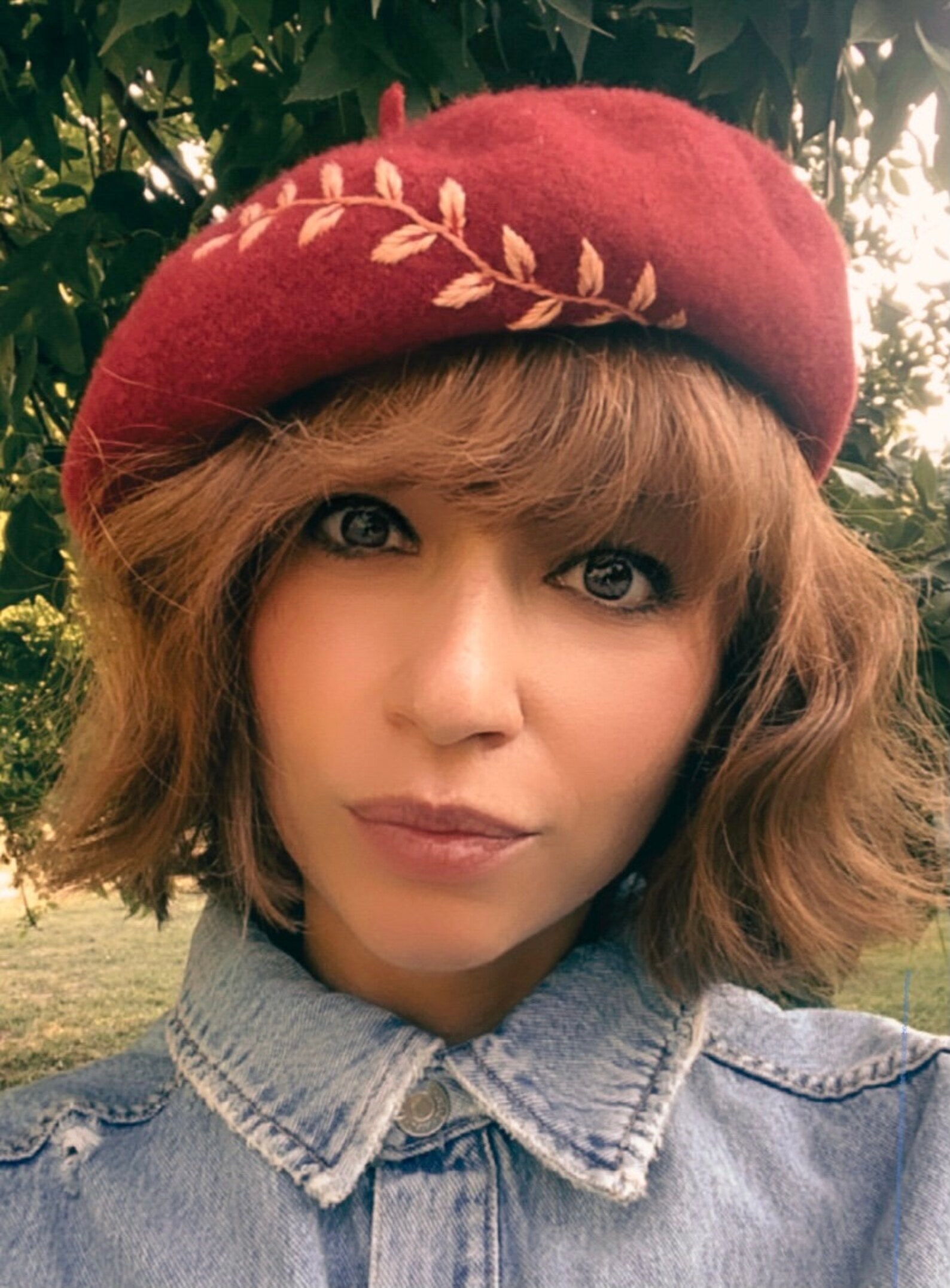 Hand Embroidered Beret Hat. 100% Wool Beret Hat. Winter Hat. - Etsy