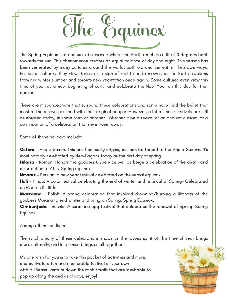 Spring Equinox Guide - Etsy