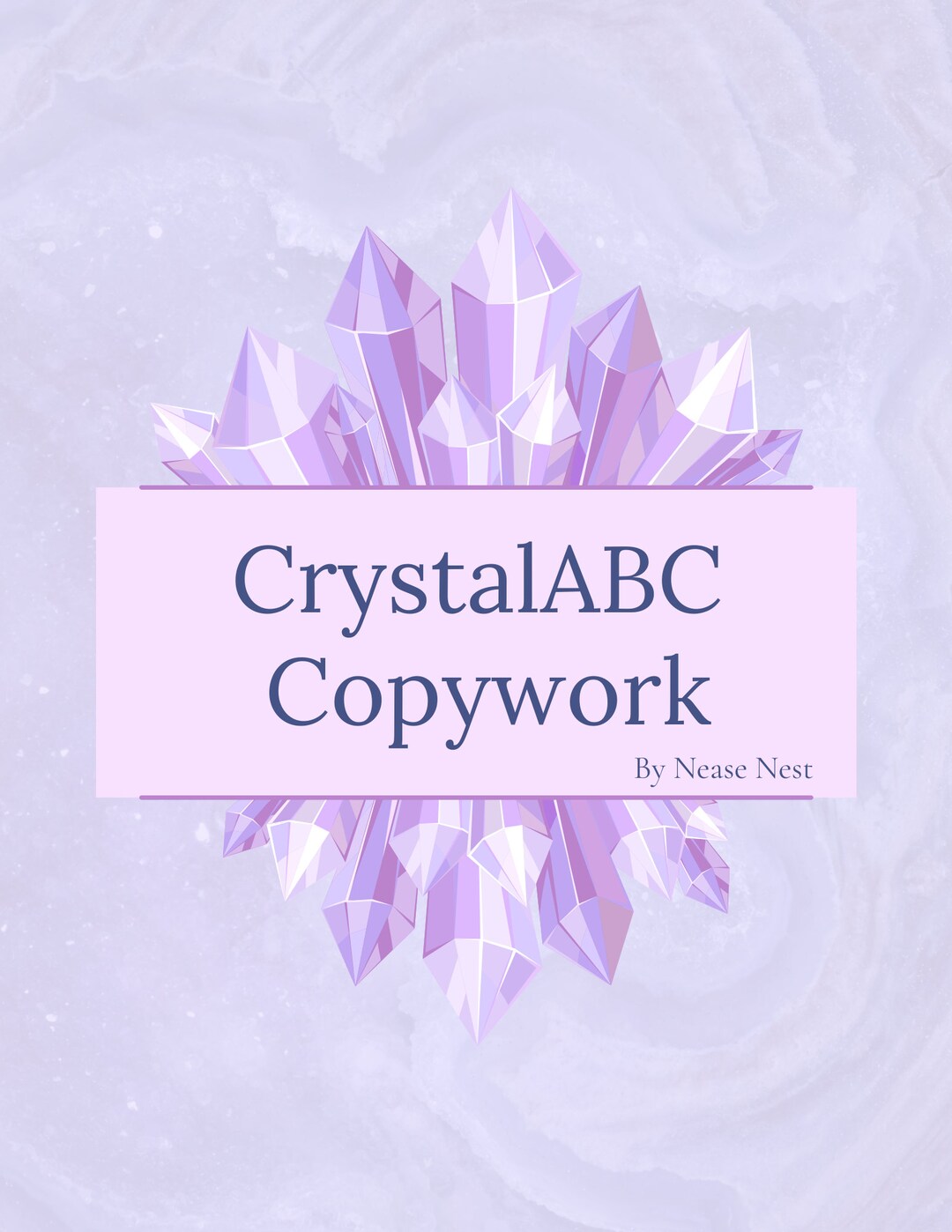 Crystal ABC Copywork: Letter Tracing Worksheet (PDF Download) - Etsy