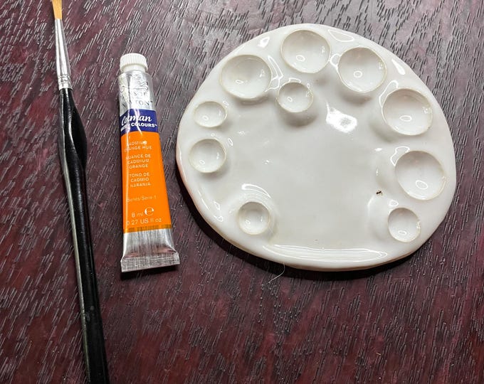 Handmade Ceramic Watercolor Palette: Small Plein Air Artist Palette - Etsy