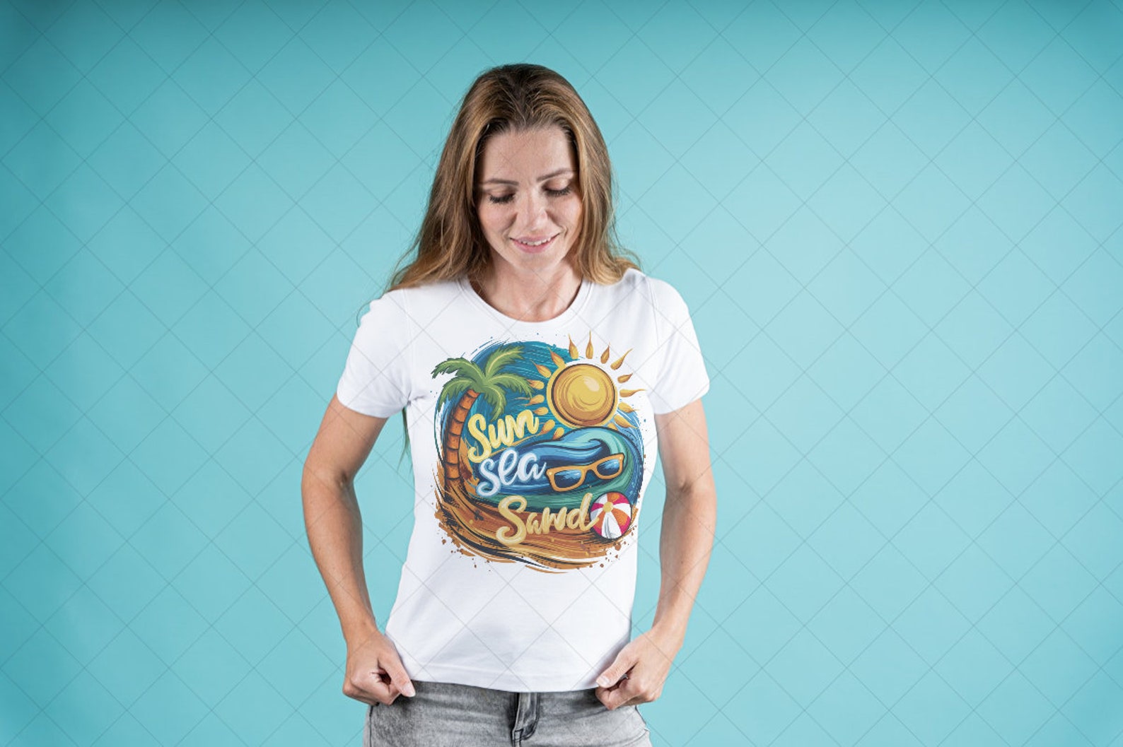 Sun Sand Sea Beach SVG, Summer Cutting File, Png Jpg Dxf Svg, Cricut ...