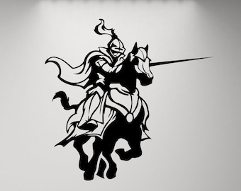 Knight Wall Decal - Etsy