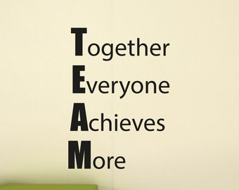 In This Office Sign We Are A Team Wall Decal We Do Teamwork | Etsy