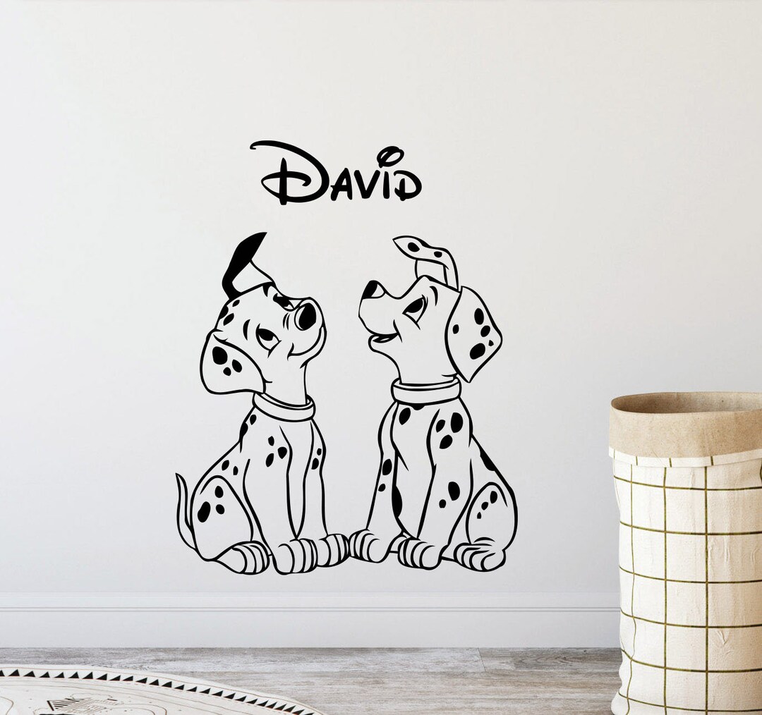 Personalized Dalmatian Dog Wall Decal Kids Custom Name Poster Quote ...