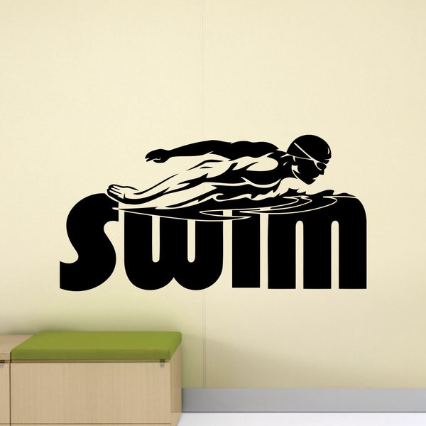 Swimmer Decal - Etsy