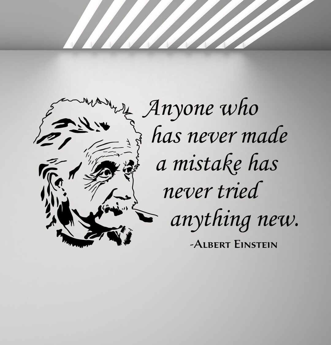 Anyone Who Has Never Made a Mistake Wall Decal Vinyl Sticker Science ...