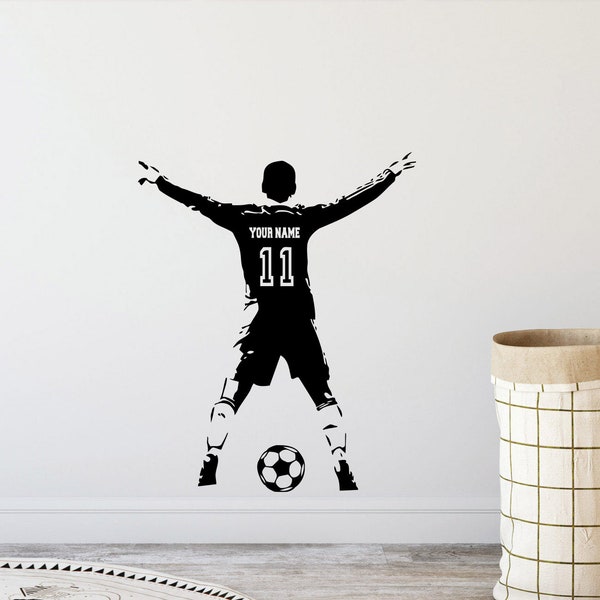 Soccer Player Wall Stickers - Etsy